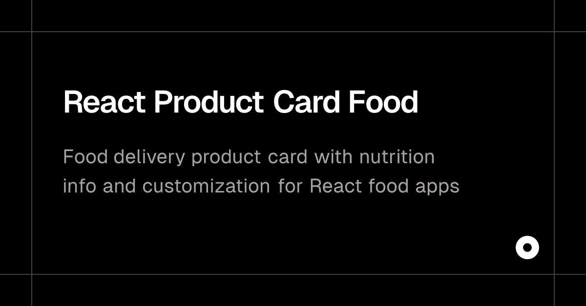 React Product Card Food