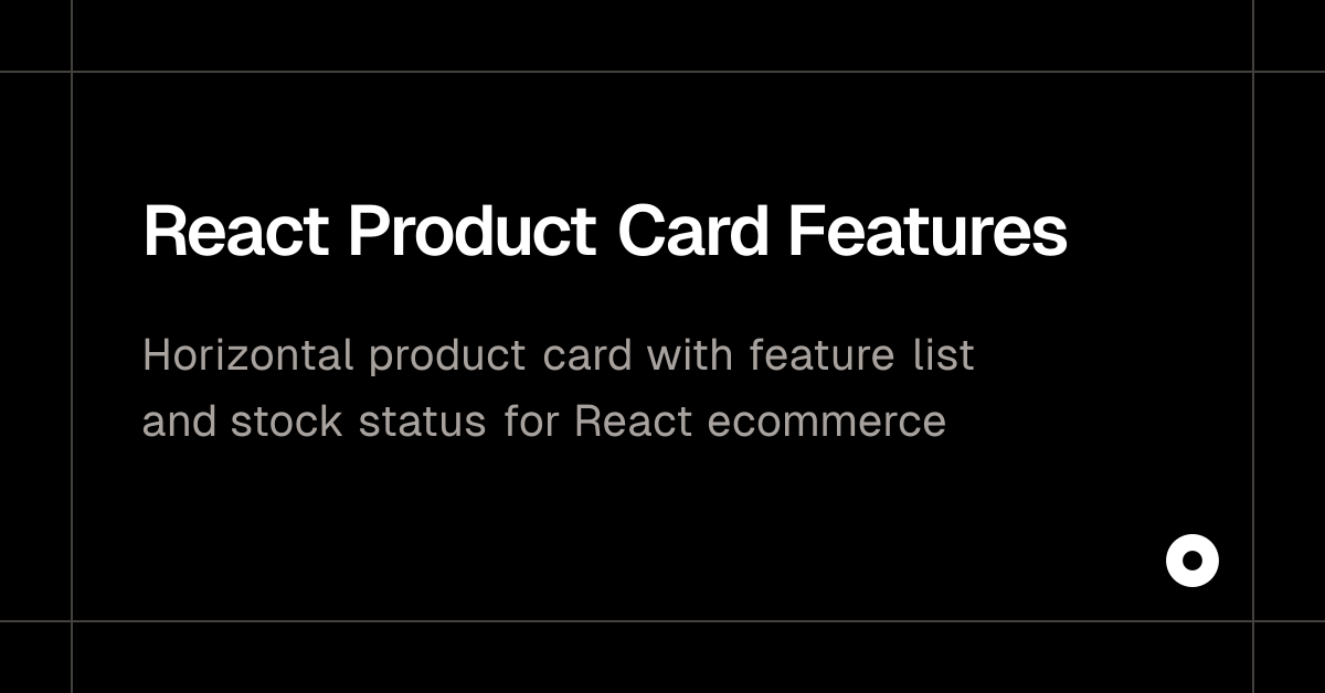 React Product Card Features