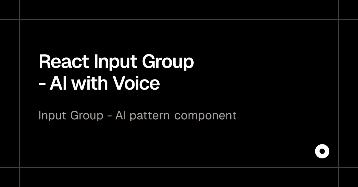 React Input Group - AI with Voice