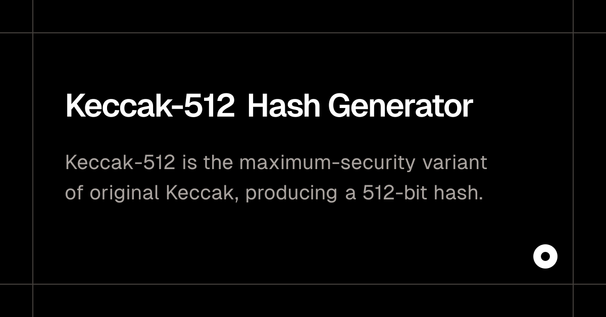 Keccak-512 Hash Generator