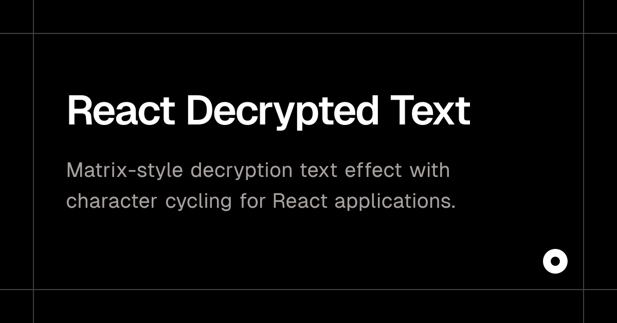 React Decrypted Text