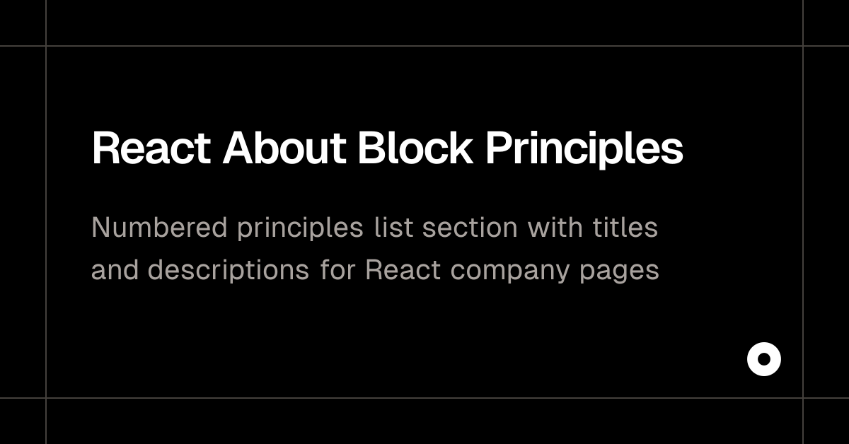 React About Block Principles