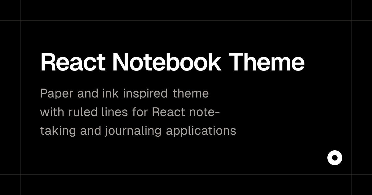 React Notebook Theme