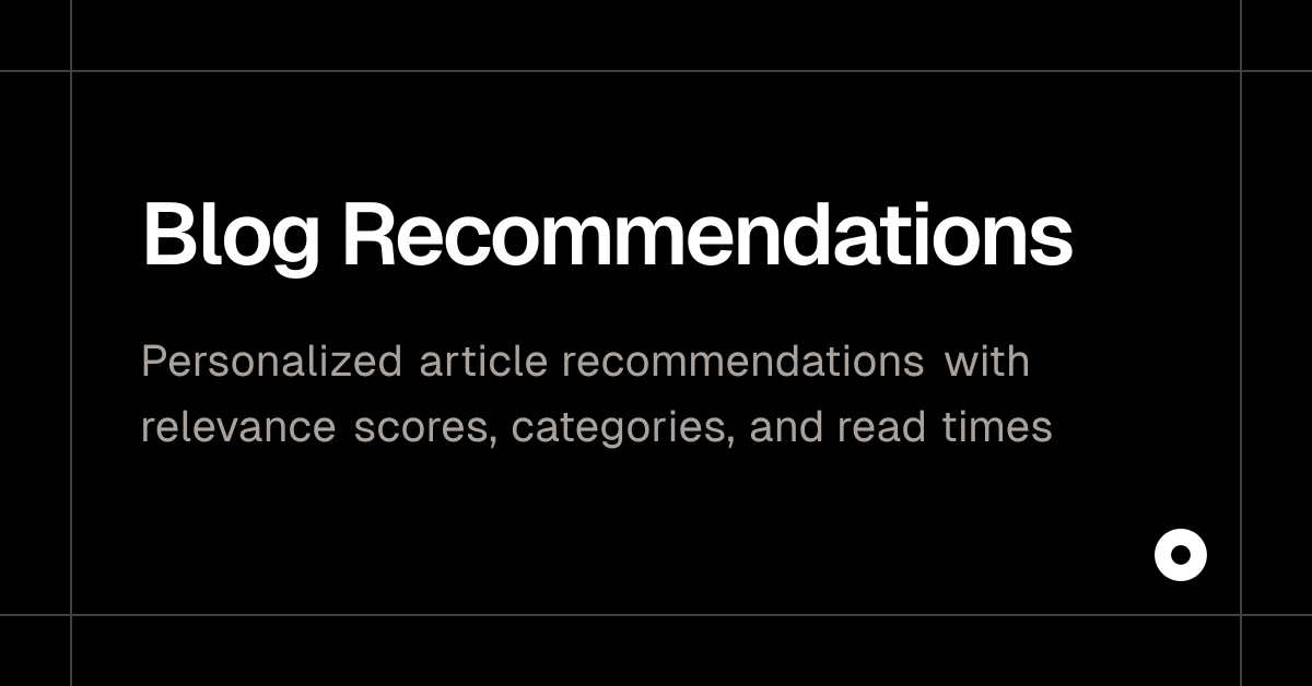 Blog Recommendations