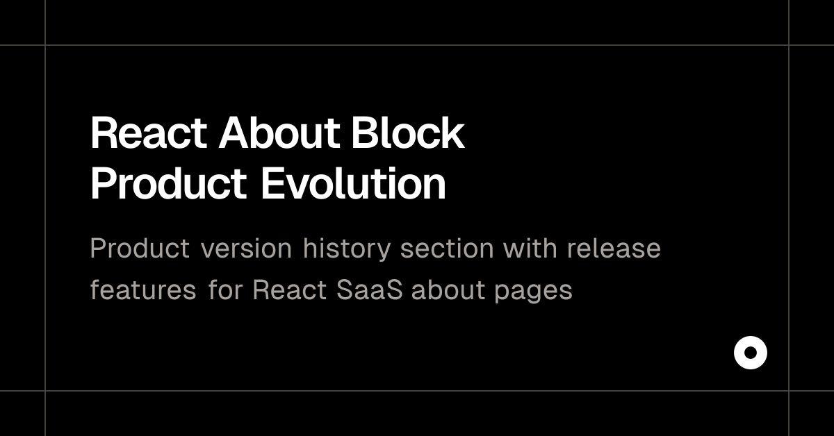 React About Block Product Evolution