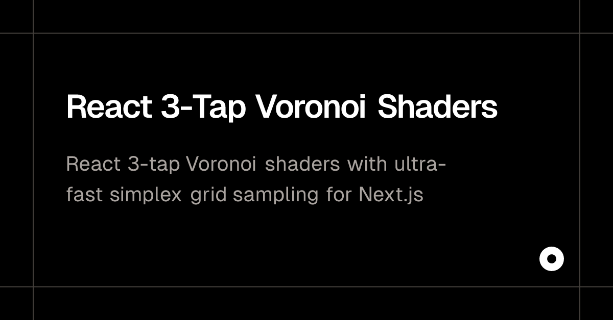 React 3-Tap Voronoi Shaders