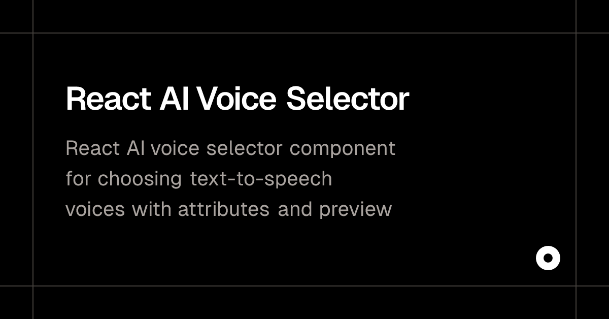 React AI Voice Selector