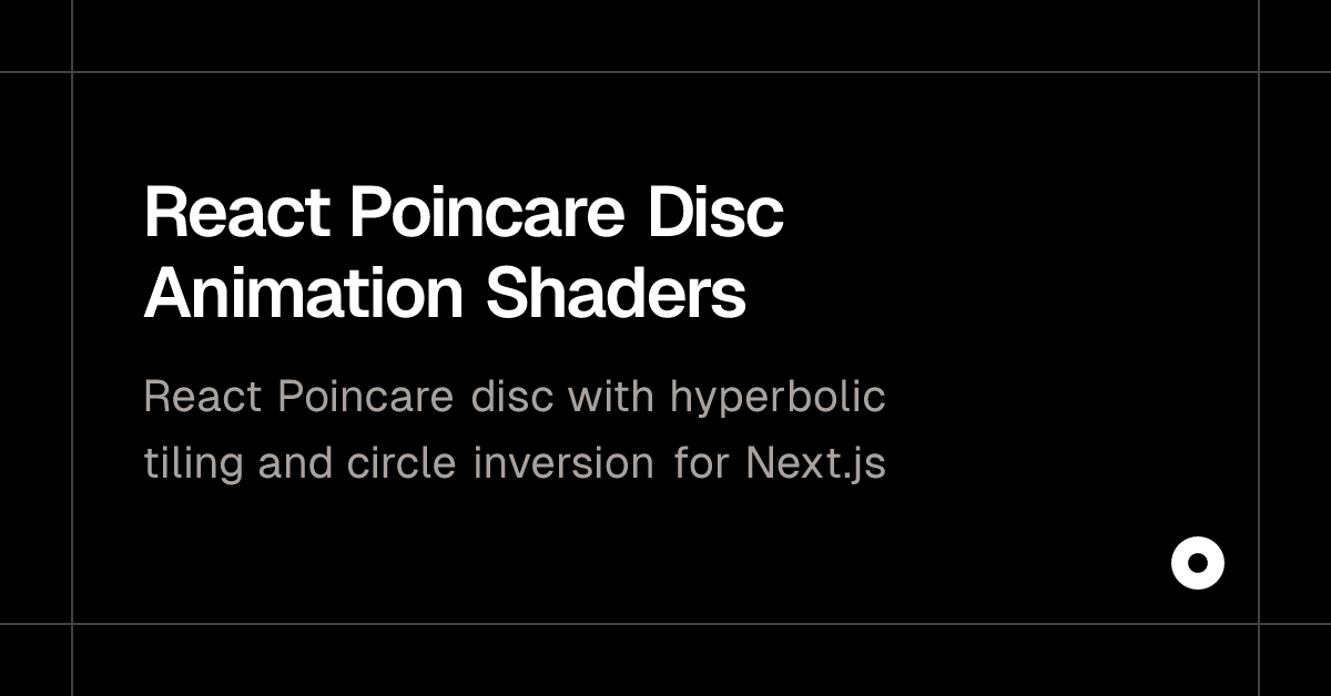 React Poincare Disc Animation Shaders
