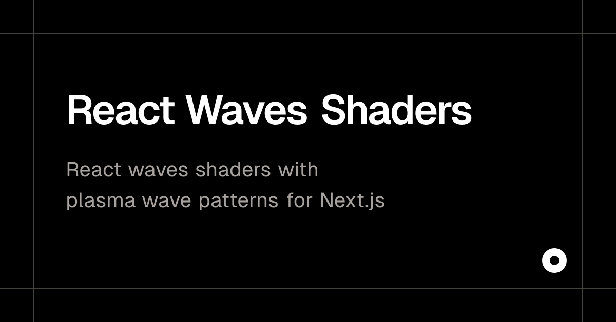 React Waves Shaders