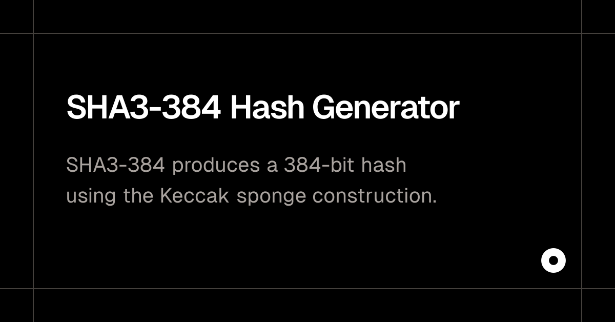 SHA3-384 Hash Generator