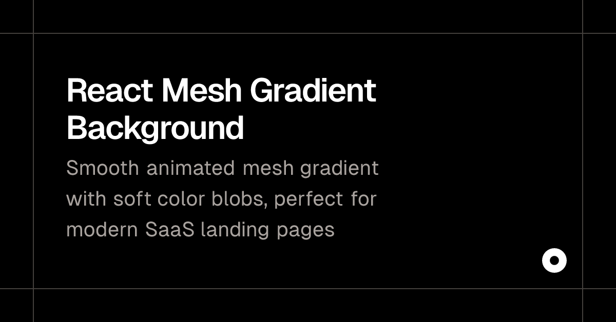React Mesh Gradient Background