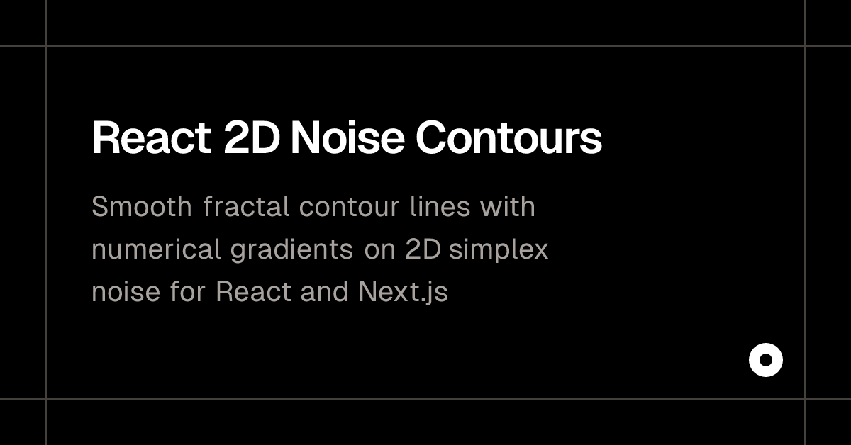 React 2D Noise Contours | shadcn.io