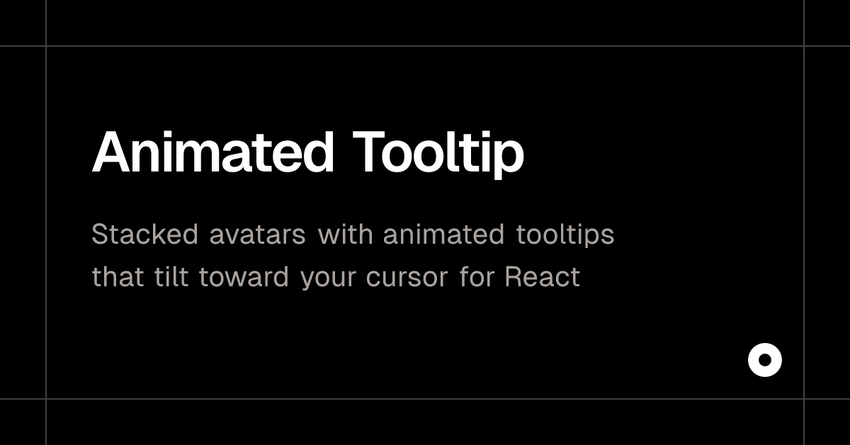 Animated Tooltip