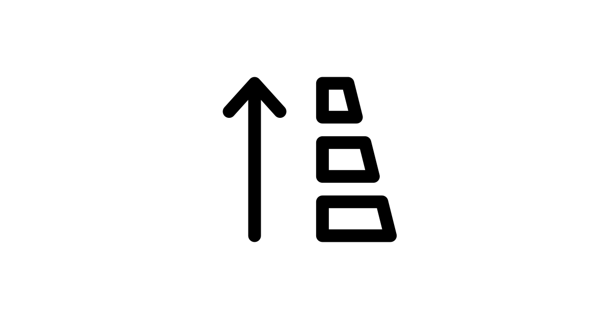 Ascending Icon - Akar Icons