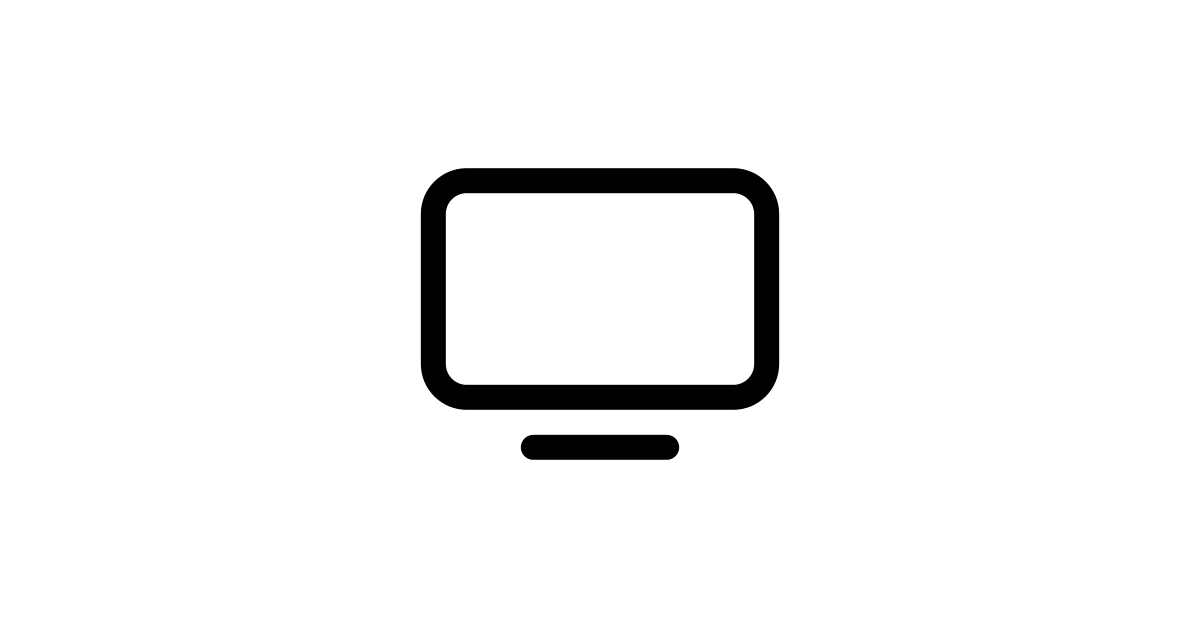 Desktop Device Icon SVG from Akar