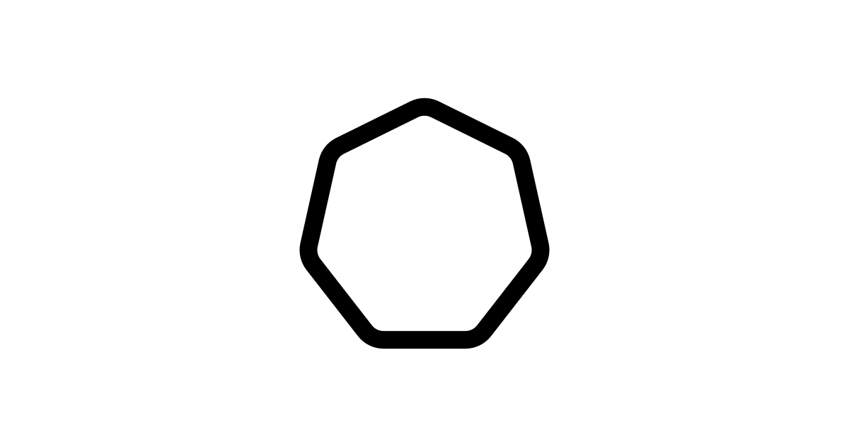 Heptagon Icon SVG from Akar