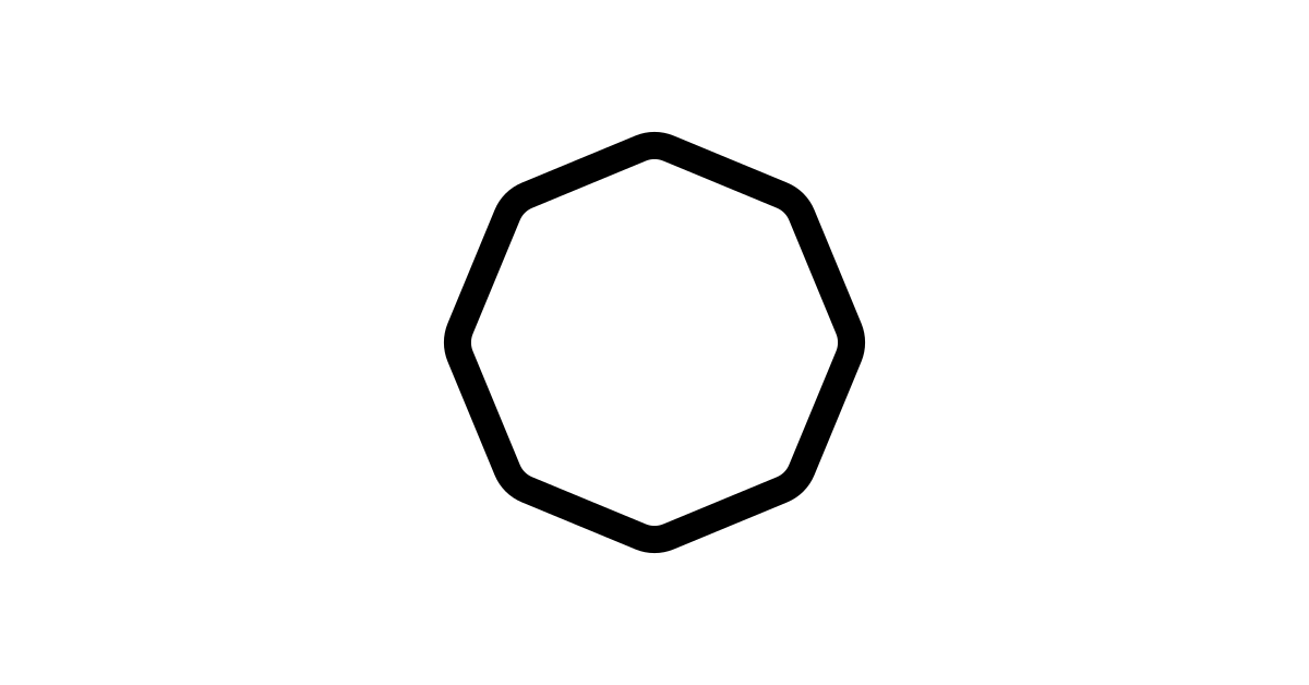 Octagon Fill Icon SVG from Akar