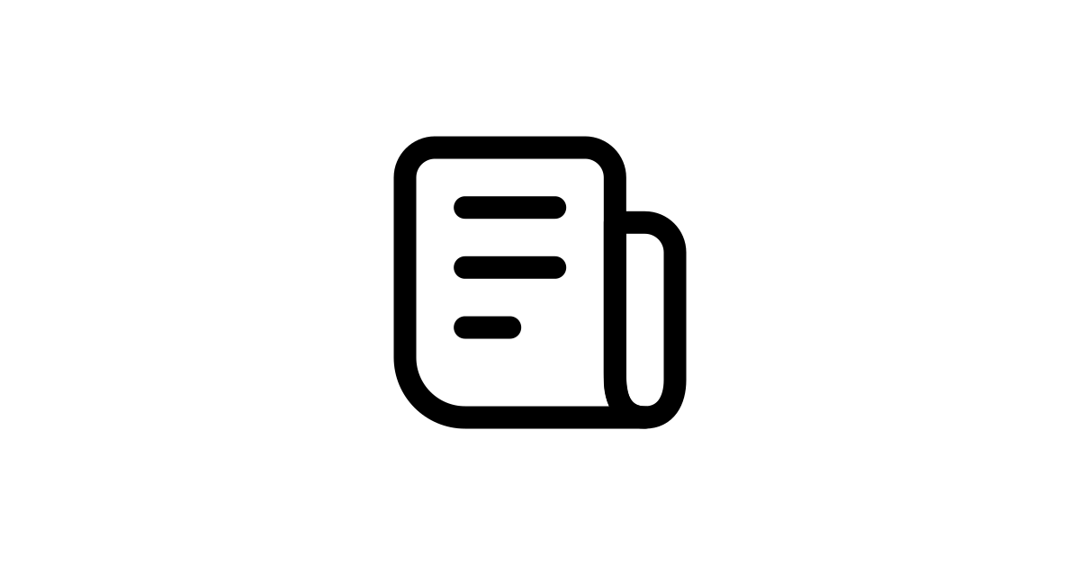 Receipt Icon SVG from Akar