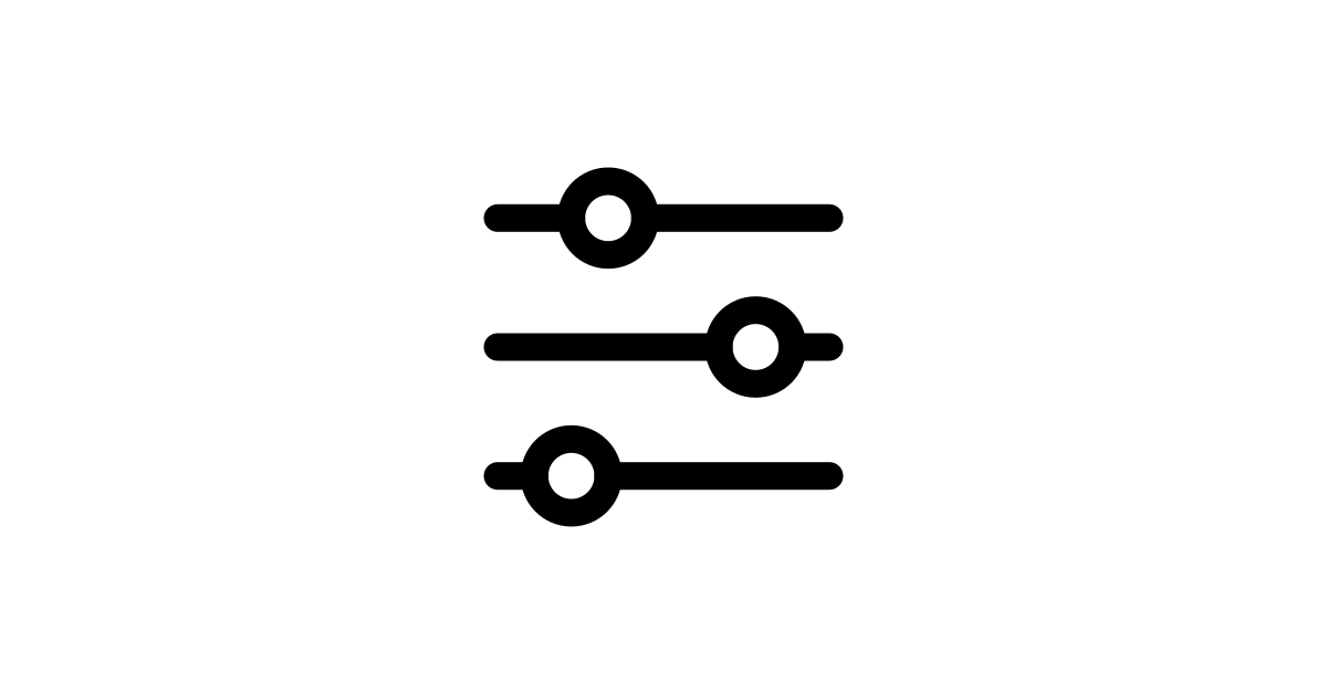 Settings Horizontal Icon SVG from Akar