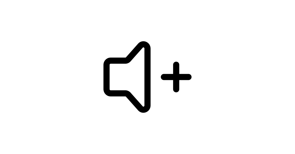 Sound Up Icon SVG from Akar