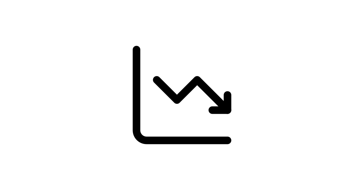 Statistic Down Icon SVG from Akar