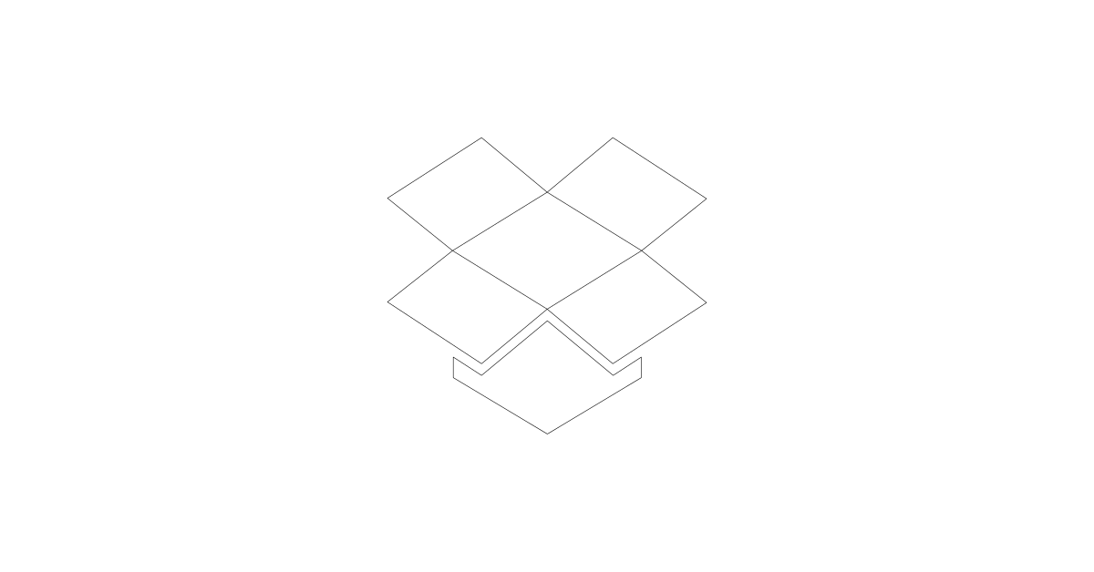 Dropbox Outlined React Icon SVG