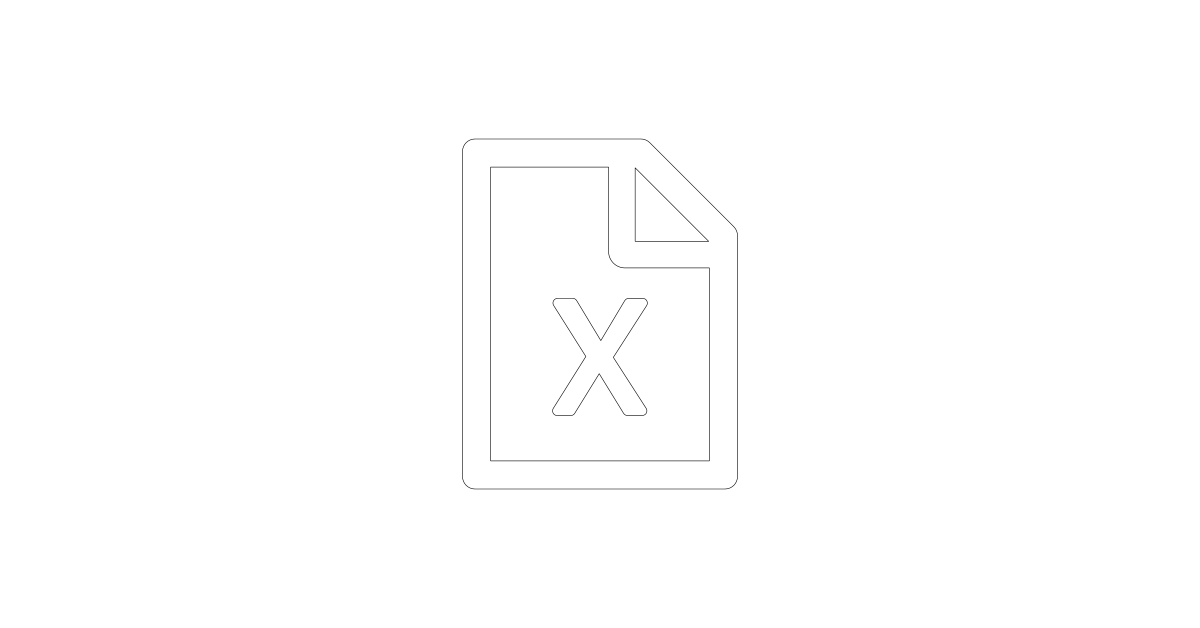 File Excel Outlined React Icon SVG