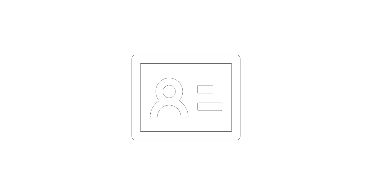 Idcard Outlined Icon SVG from Ant Design