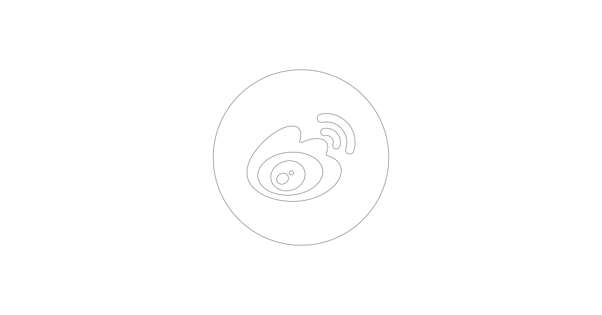 Weibo Circle Outlined Icon SVG from Ant Design