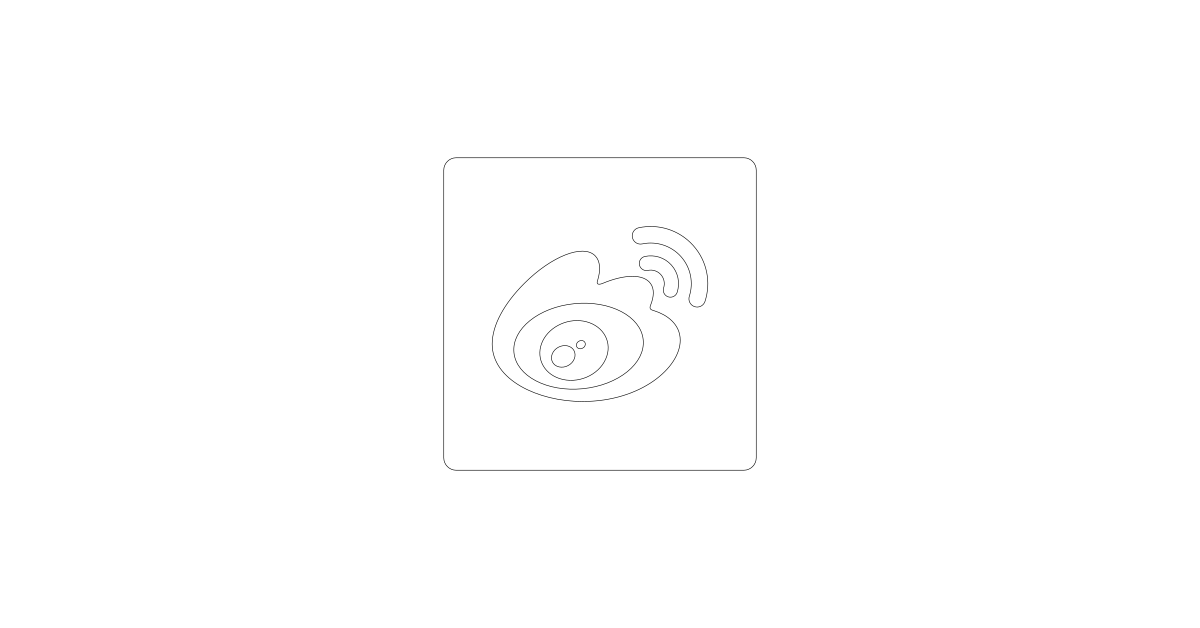 Weibo Square Outlined Icon SVG from Ant Design