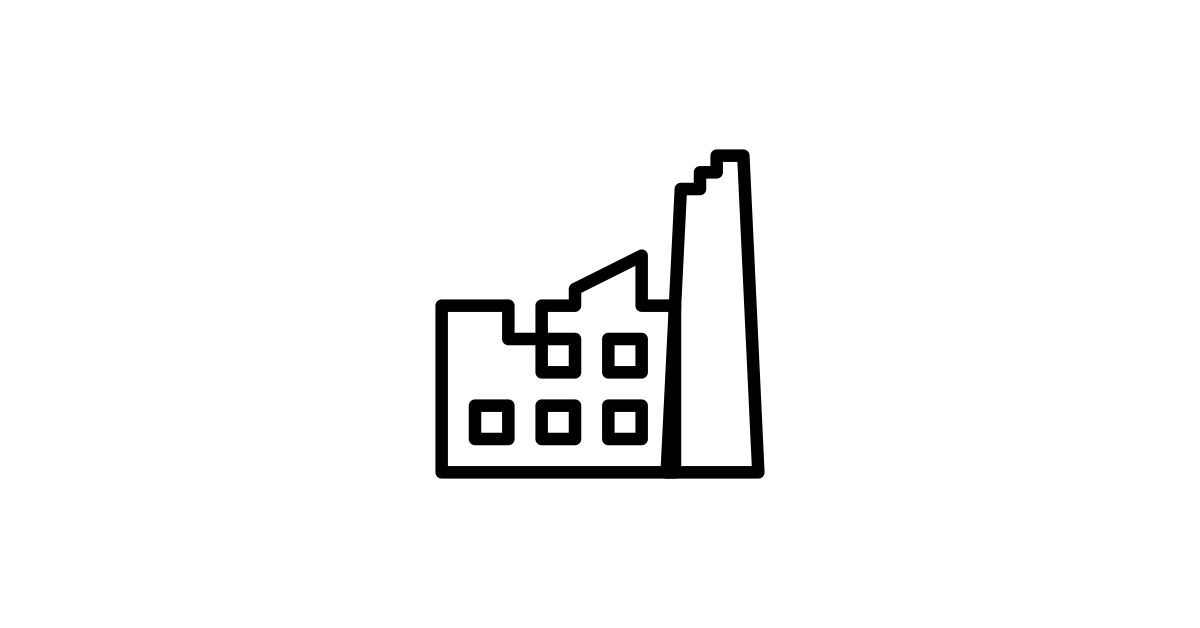 Factory Breakdown Icon SVG from Flat Color