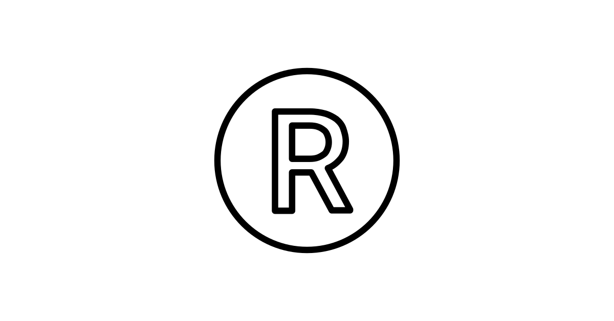 Registered Trademark Icon SVG from Flat Color