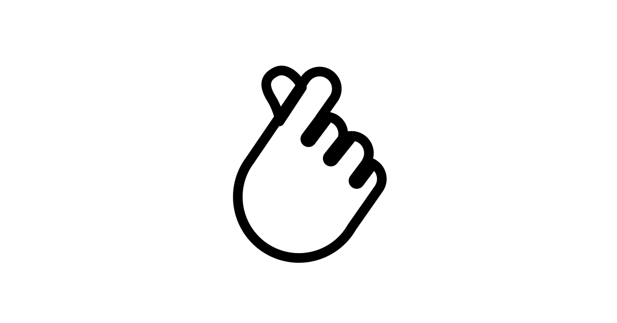 Hand With Index Finger And Thumb Crossed Medium Light React Icon SVG