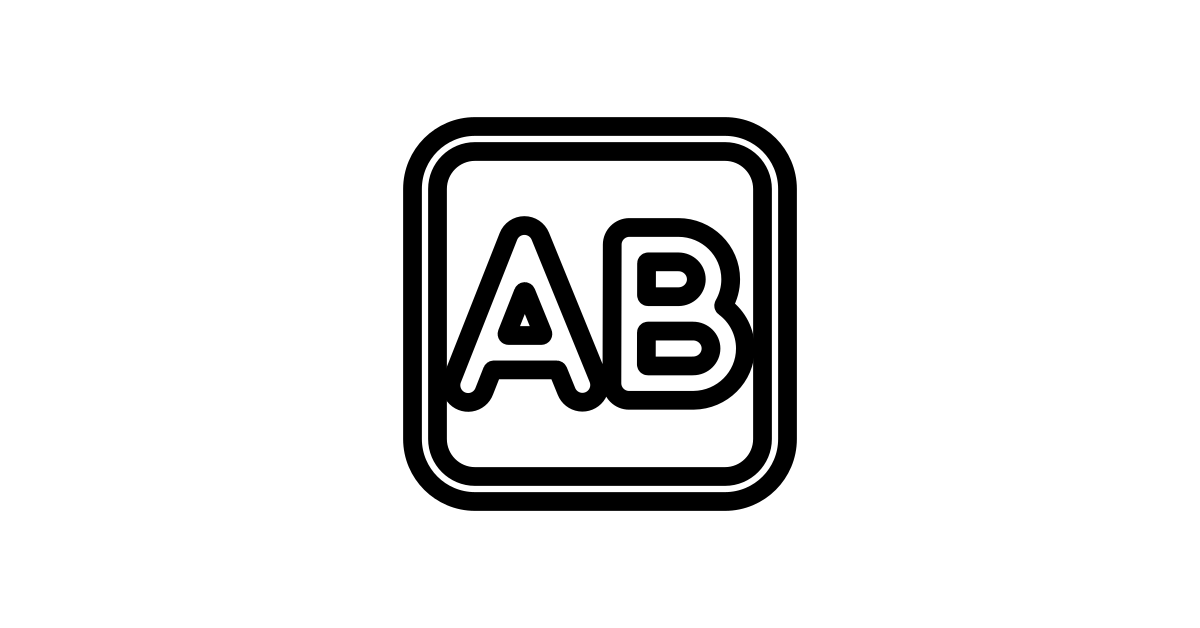 Ab Button Blood Type React Icon SVG