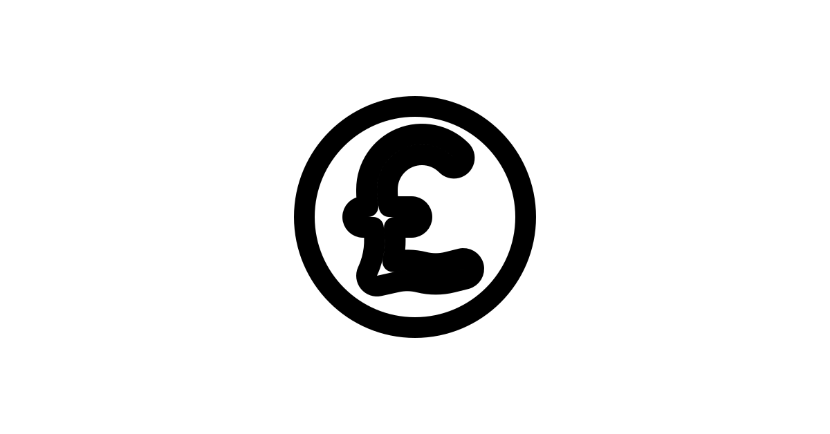 Currency Pound 20 Solid Icon SVG from HeroIcons