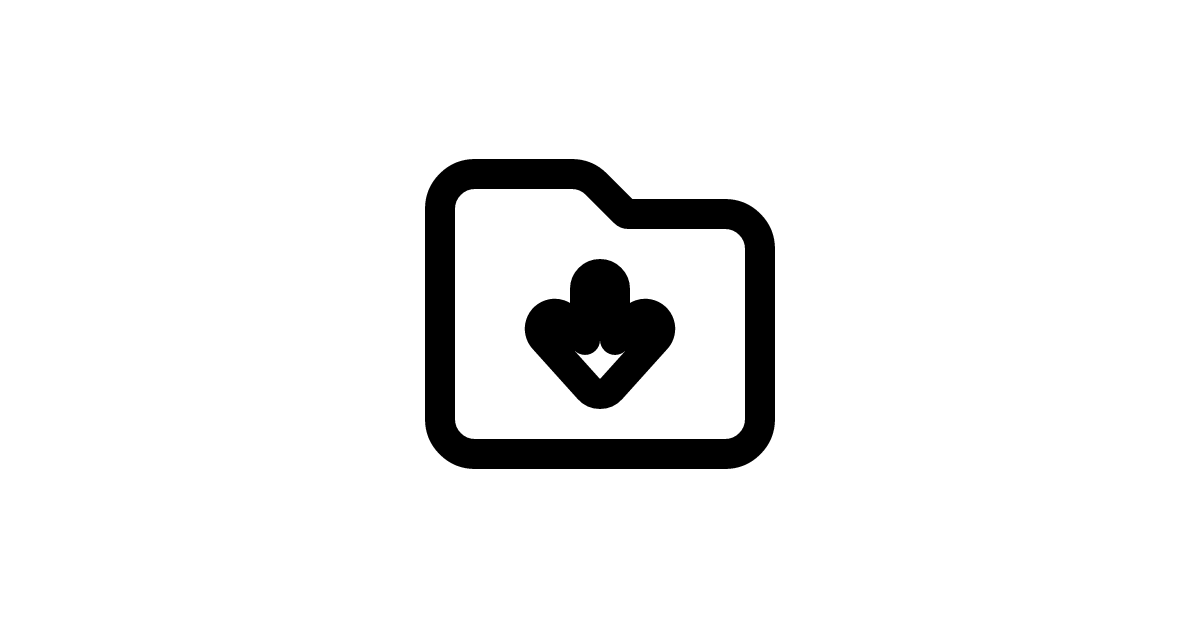 Folder Arrow Down 20 Solid React Icon SVG