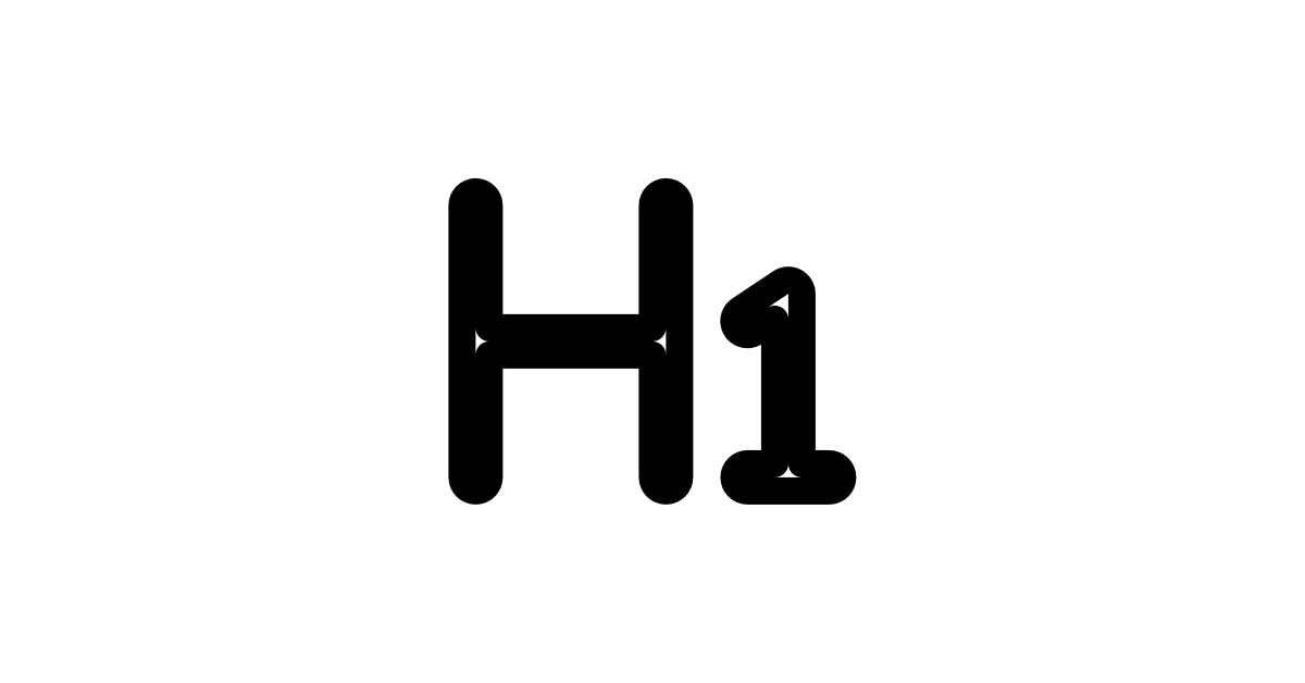 H1 Solid Icon SVG from HeroIcons