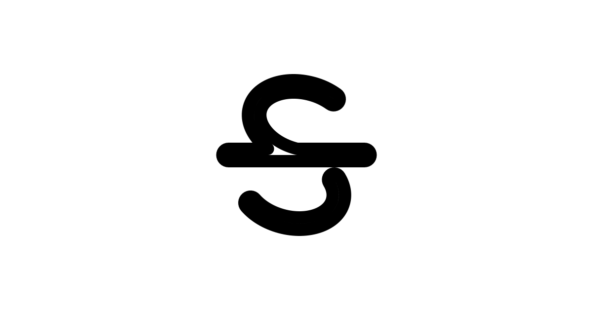 Strikethrough Solid Icon SVG from HeroIcons
