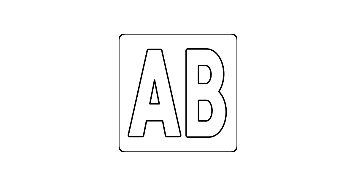 Ab Button Blood Type React Icon SVG