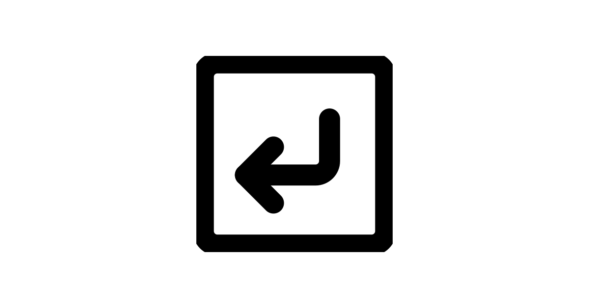 Computer Keyboard Return 3 Enter Return Keyboard React Icon SVG