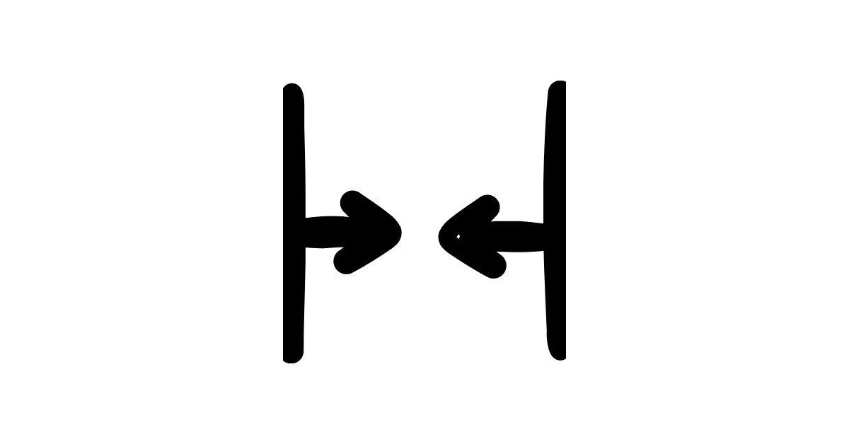 Resize Arrow Retract Horizontal React Icon SVG