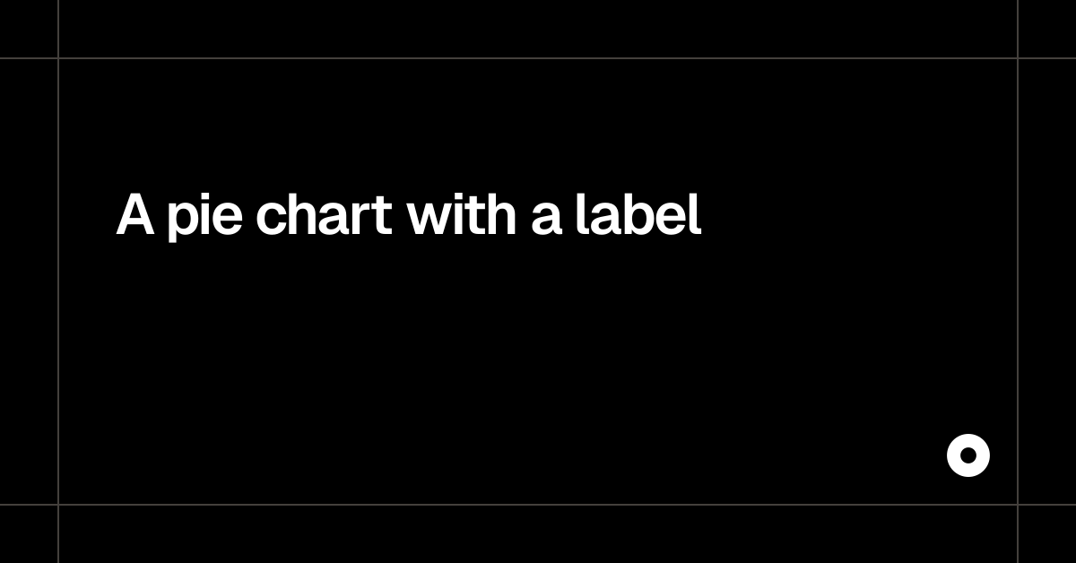A pie chart with a label