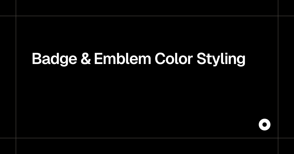 Badge & Emblem Color Styling