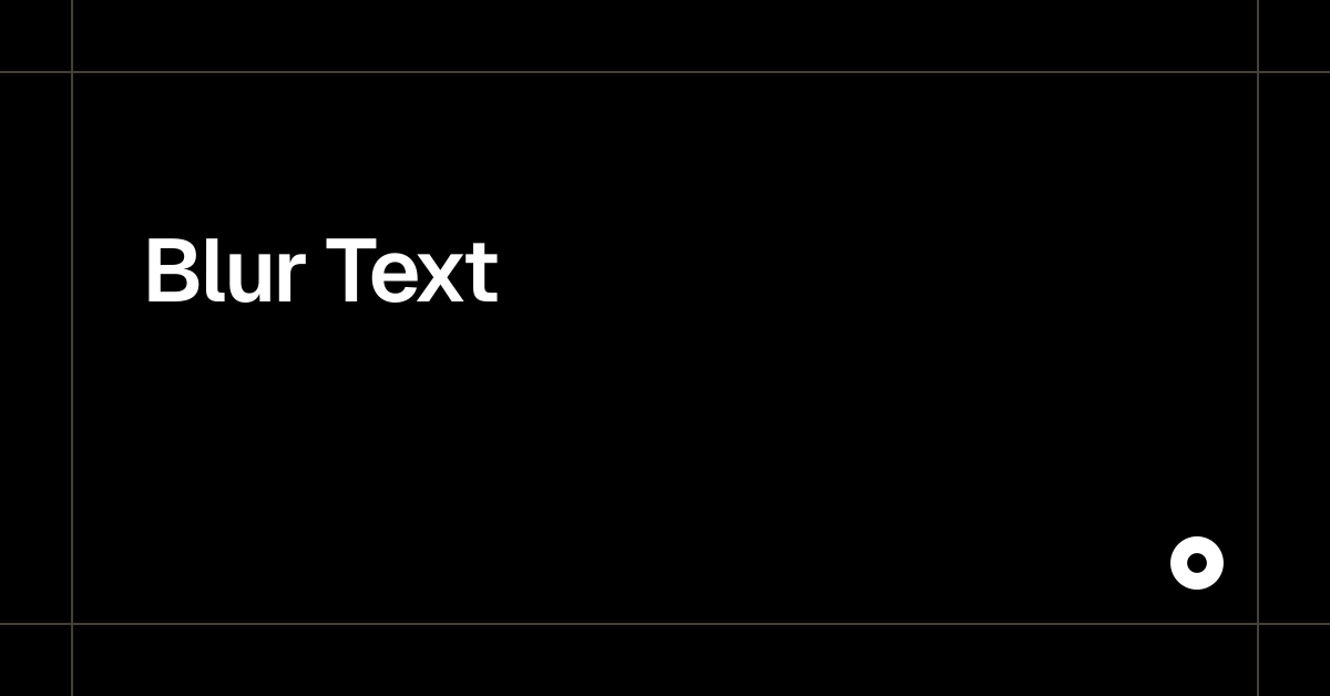 Blur Text