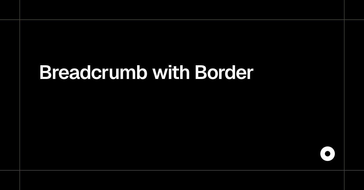 Breadcrumb with Border