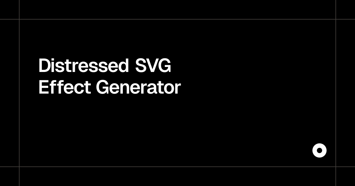 Distressed SVG Effect Generator