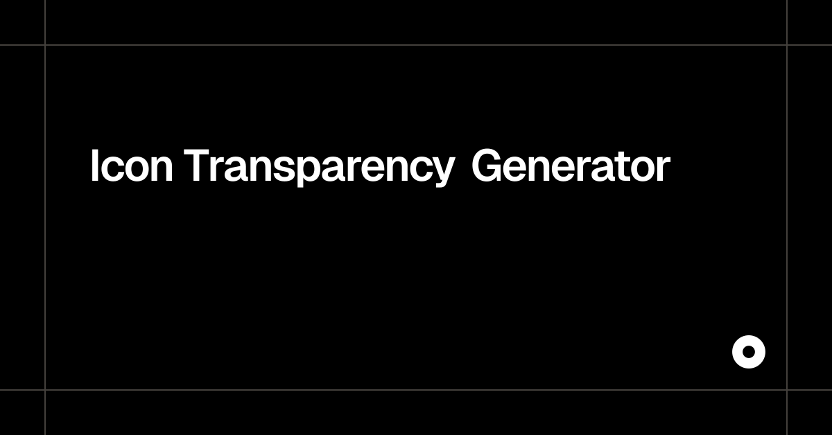 Icon Transparency Generator