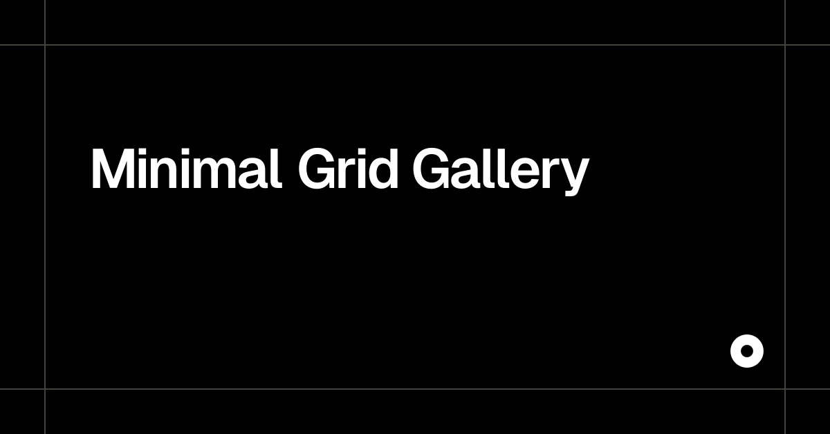 Minimal Grid Gallery