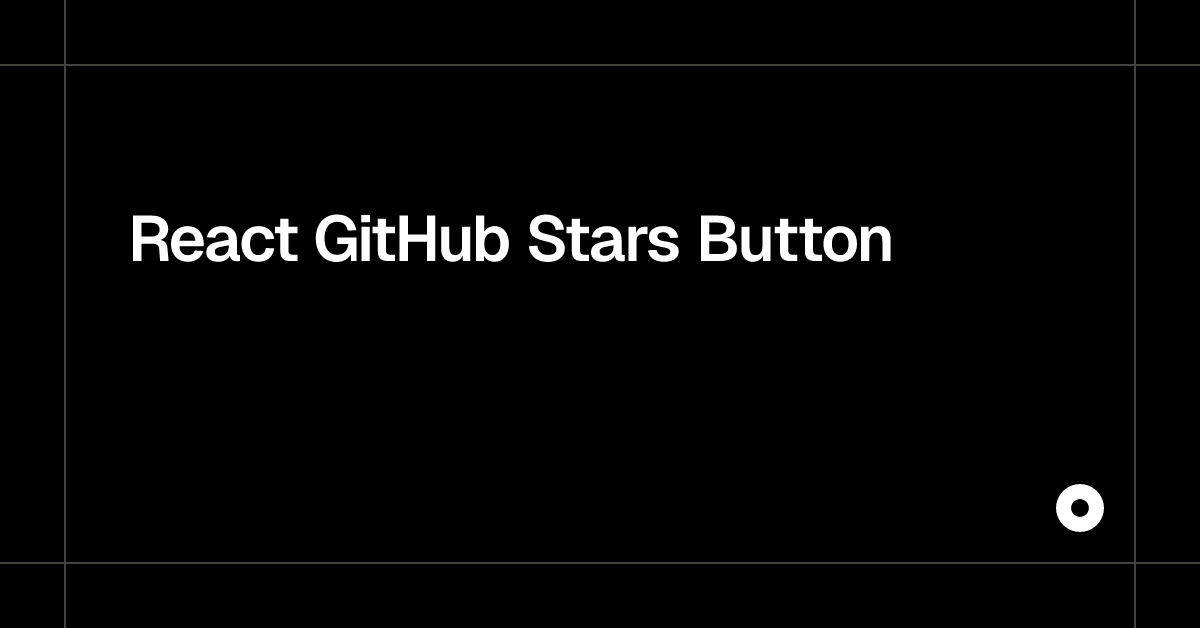 React GitHub Stars Button