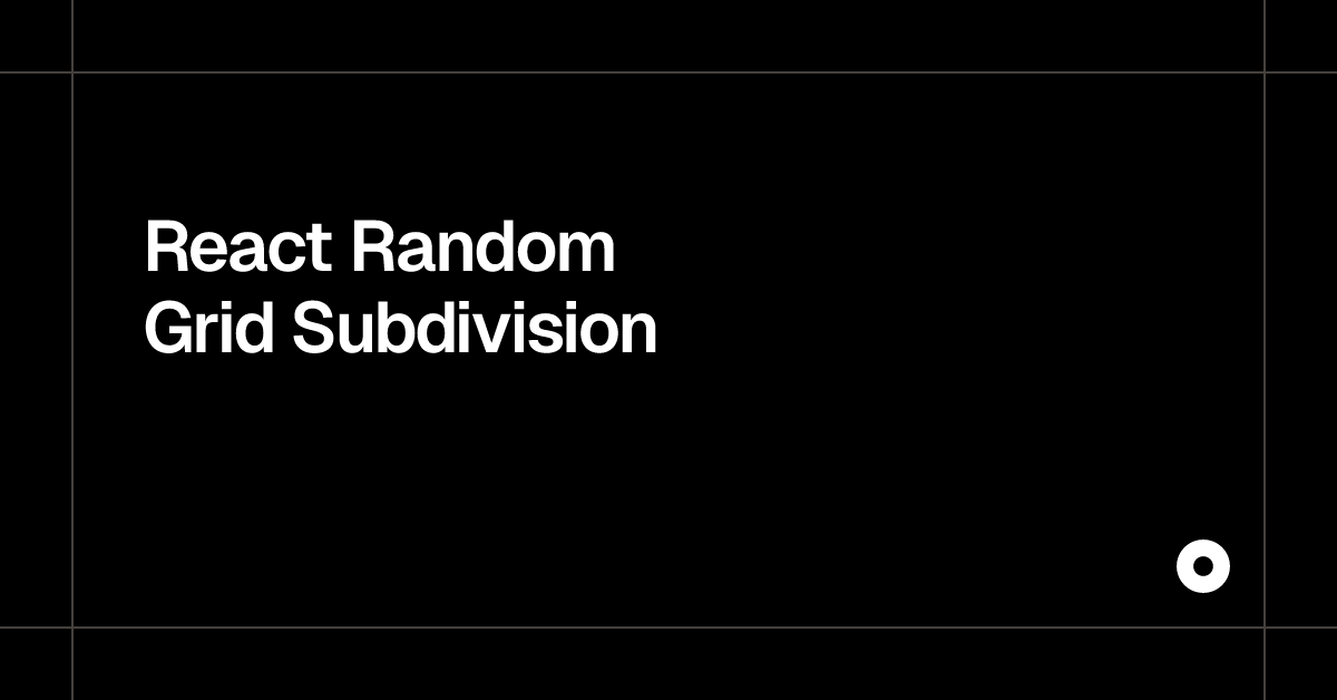 React Random Grid Subdivision